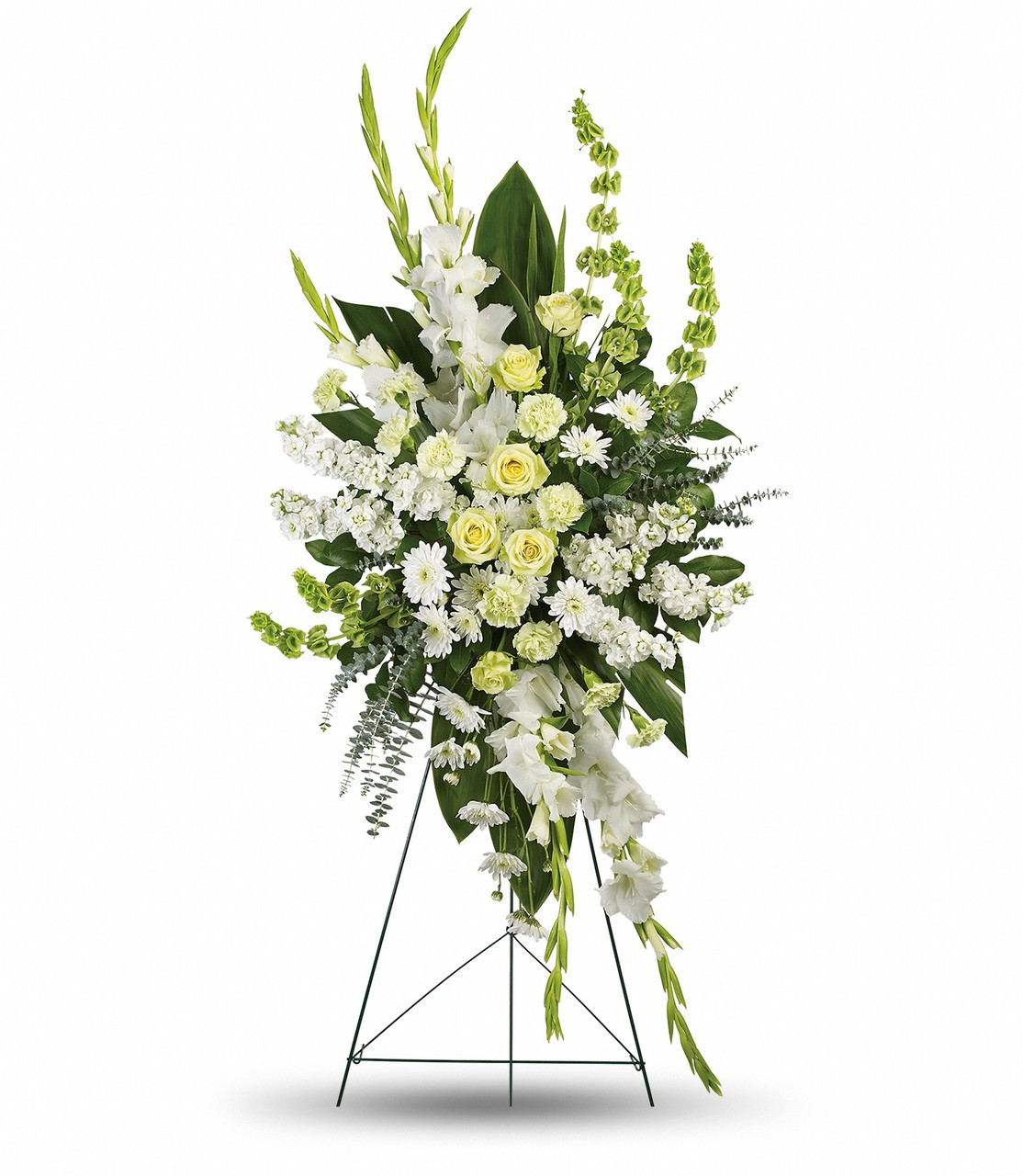 Beautifully Bright Standing Spray | Pearland Funeral Flowers