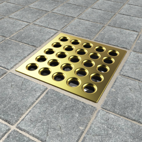 E4402: 4" Grate - Satin Gold