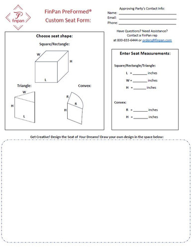 Custom PreFormed Seat Form