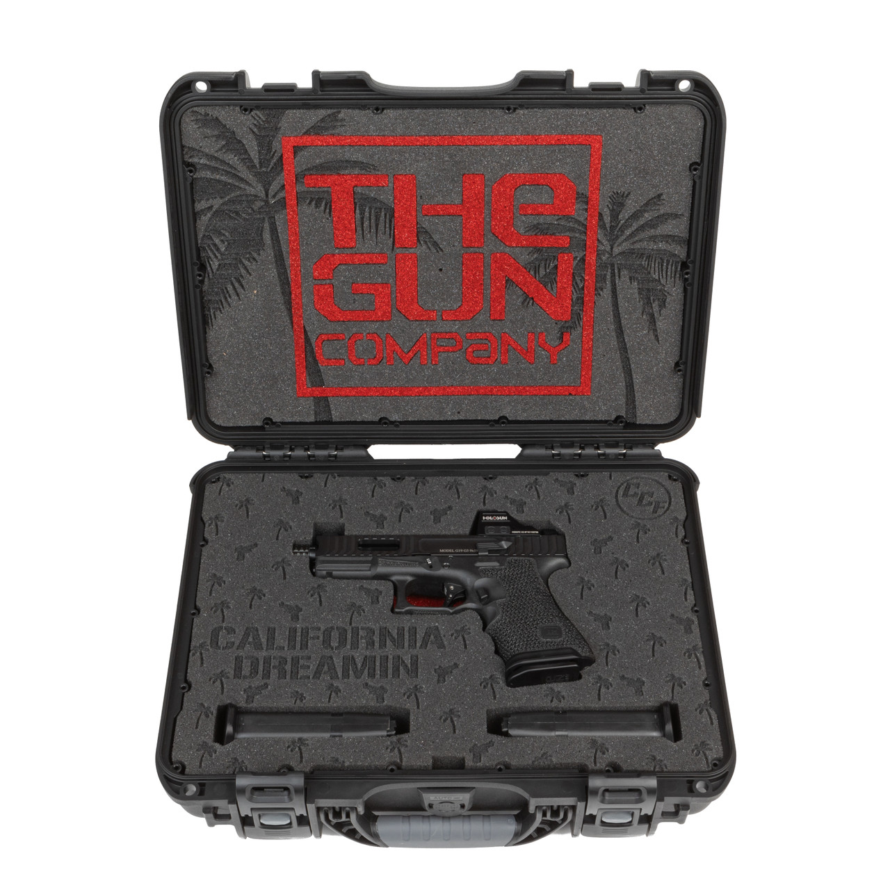 The GunCo Nanuk Do Work Glock 19 Case Black Case/ Red Foam lining