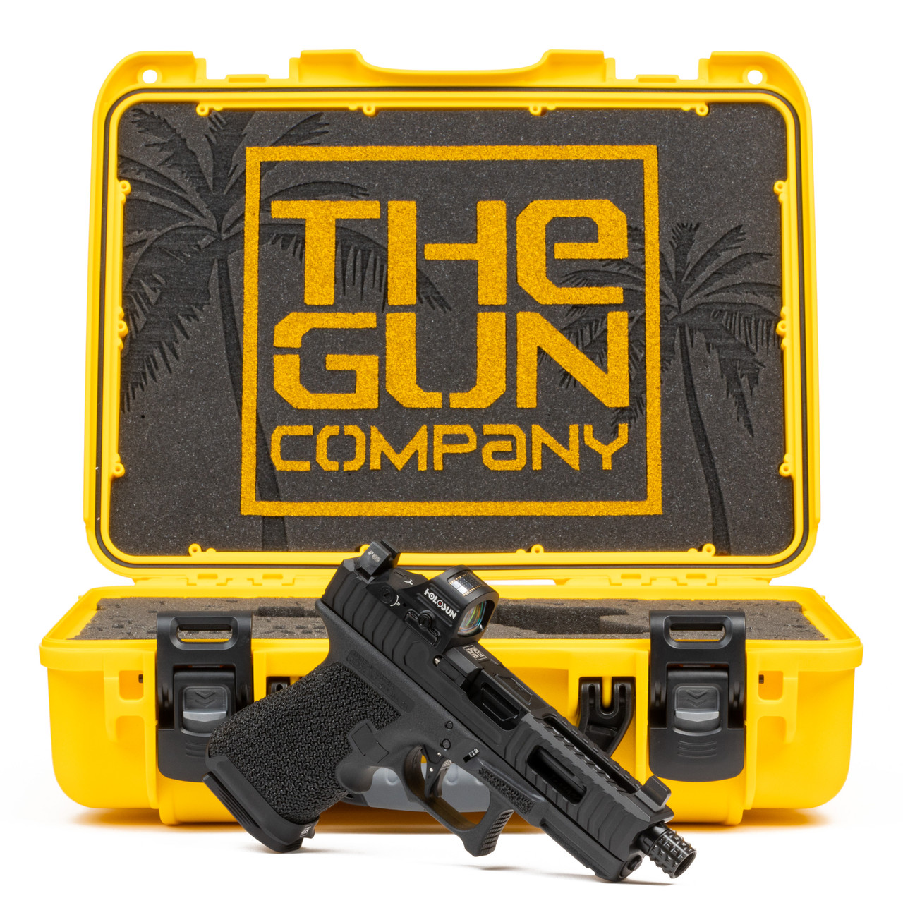 The GunCo Nanuk Do Work Glock 19 Case Yellow Case/ Black Foam lining
