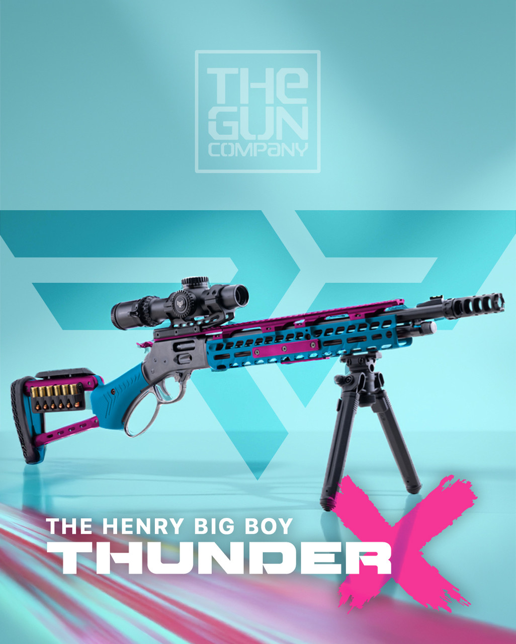 Henry Big Boy Thunder "X" – Teal/Pink (Anodize)