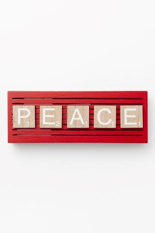 Peace Scrabble Decor Red - Cardston Book Shop