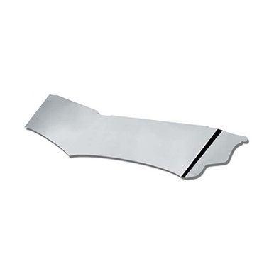 Peterbilt 359 Drop Visor - 13" Wicked Style, Stainless | MadMax
