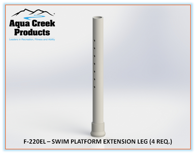 F-220EL EXTENDED LEG OPTION - PVC SWIM TRAINING PLATFORM - 20.5" to 26. ...