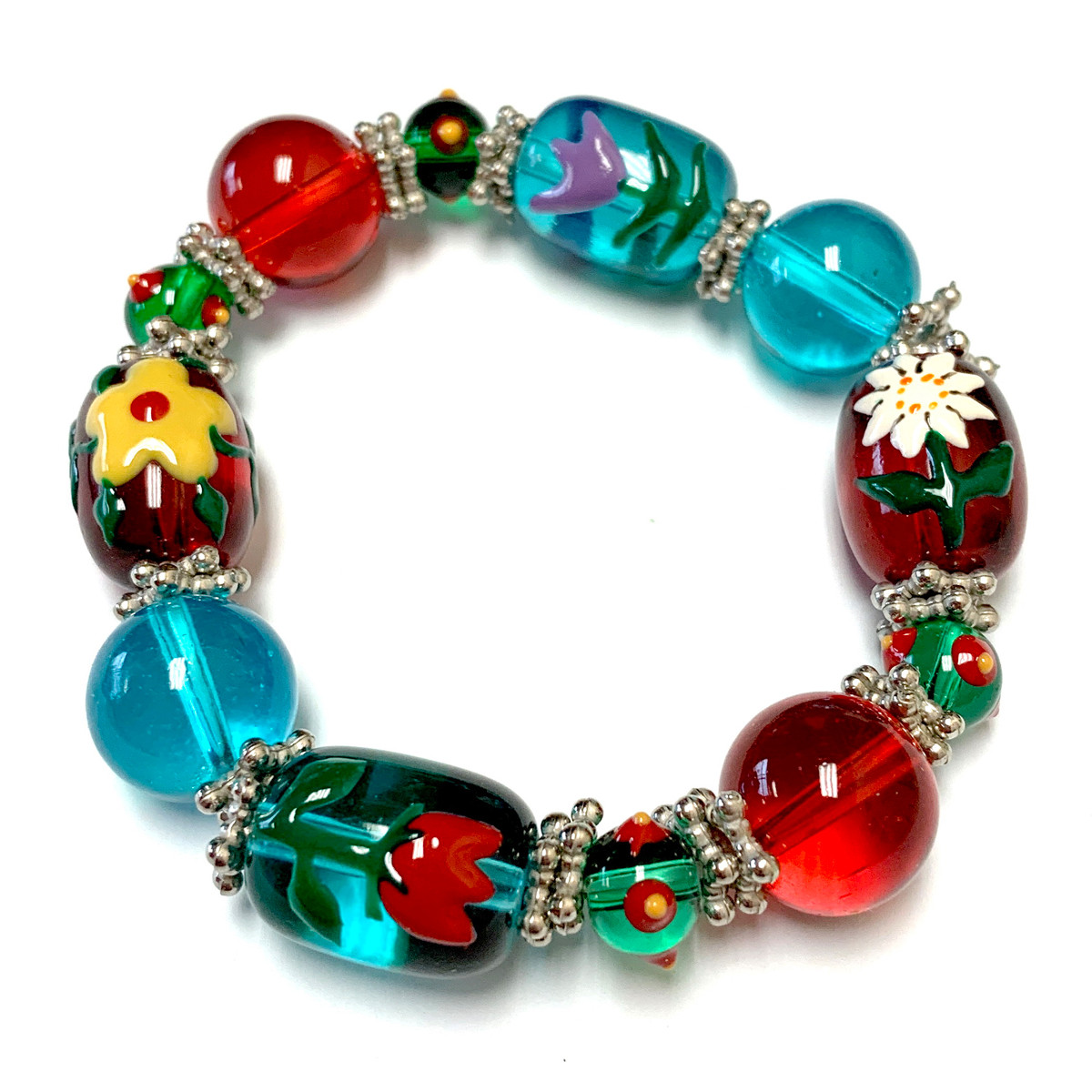 Spring Green Garden Tulip Flower Bracelet - Spring Jewelry for Daughter ...