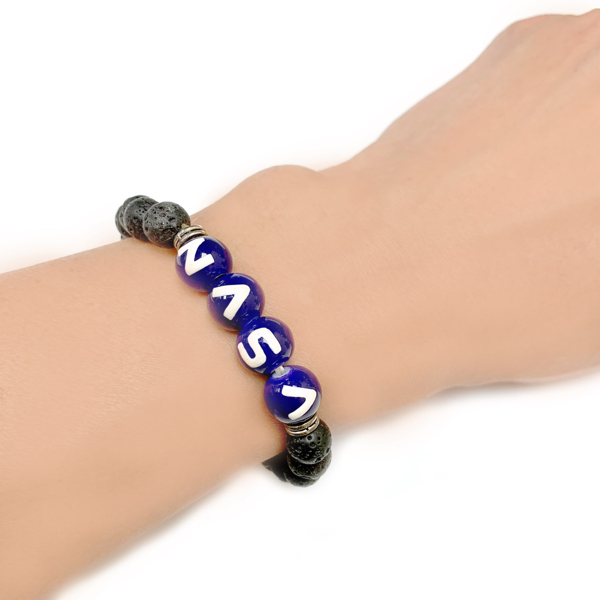 NASA Glass Lava Stone Beaded Bracelet for Unisex - Science Galaxy ...