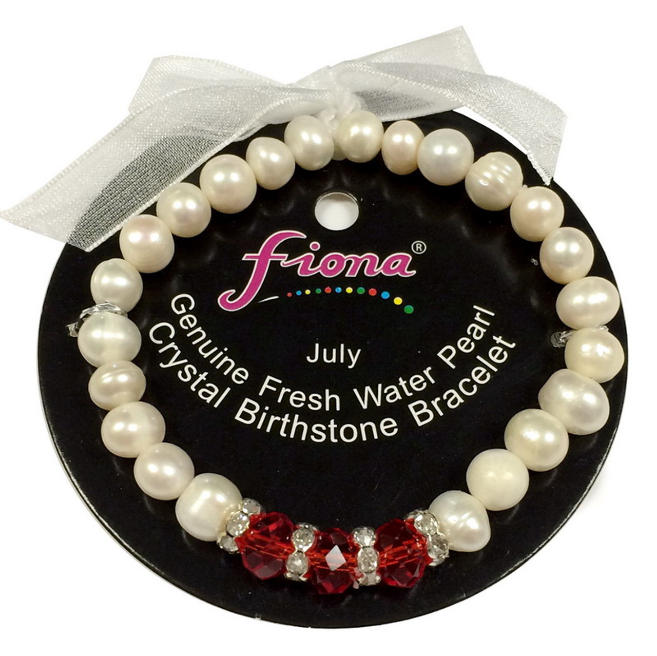 Freshwater Pearl Birthstone Crystal Bracelet Birthstone jewelry Handmade Birthday Gift for Mother Grandma Daughters