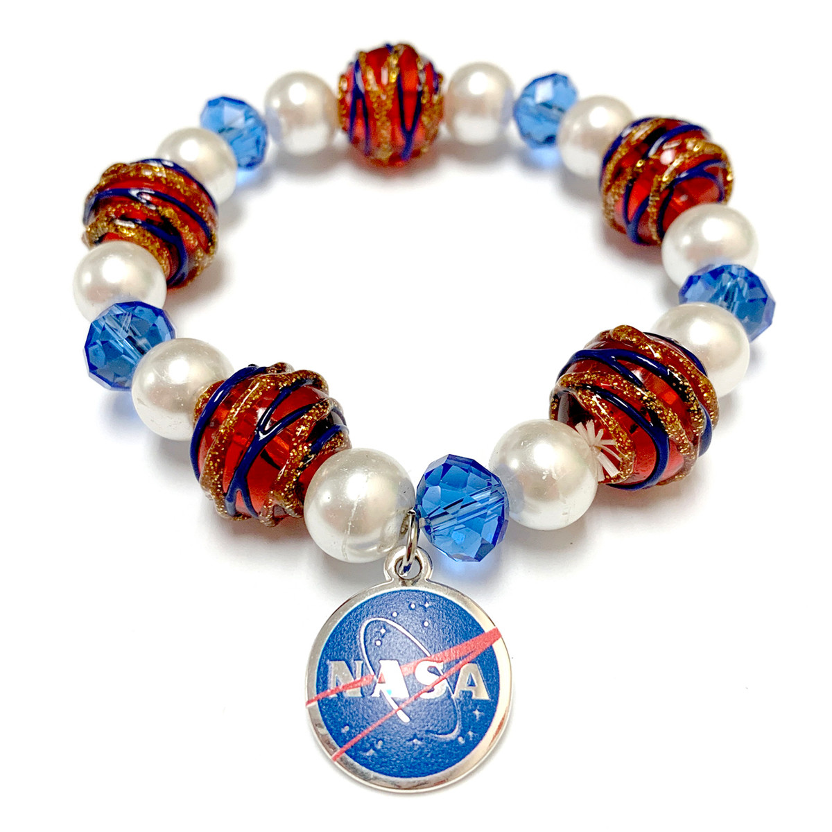 NASA Logo Charm Bracelet - Science Galaxy Astronomy Jewelry Gift for ...