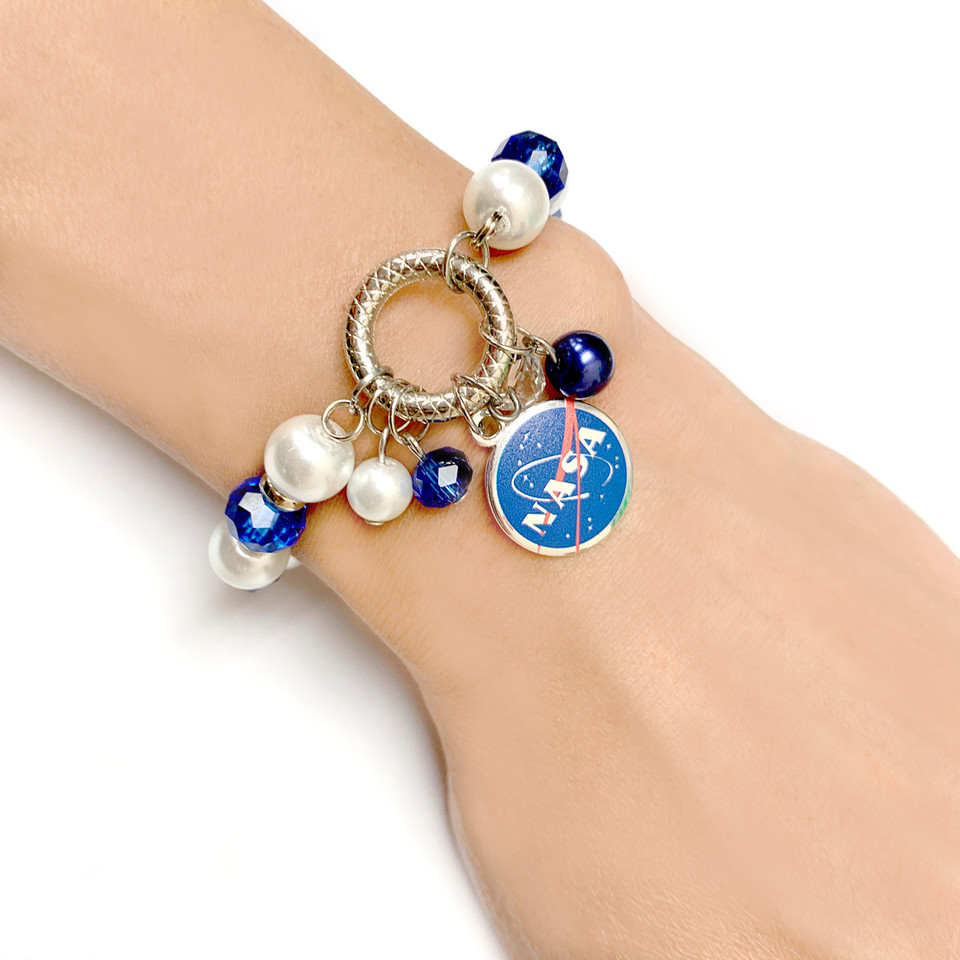 Blue Galaxy Space Cosmo Universe Astronomy Bracelet - Saturn Charm ...