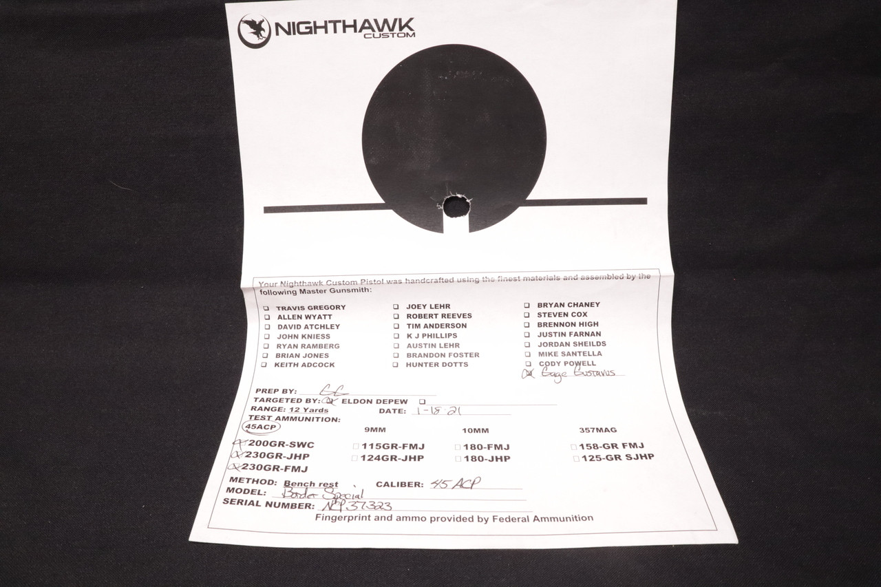 Nighthawk Custom Border Special Stainless .45ACP