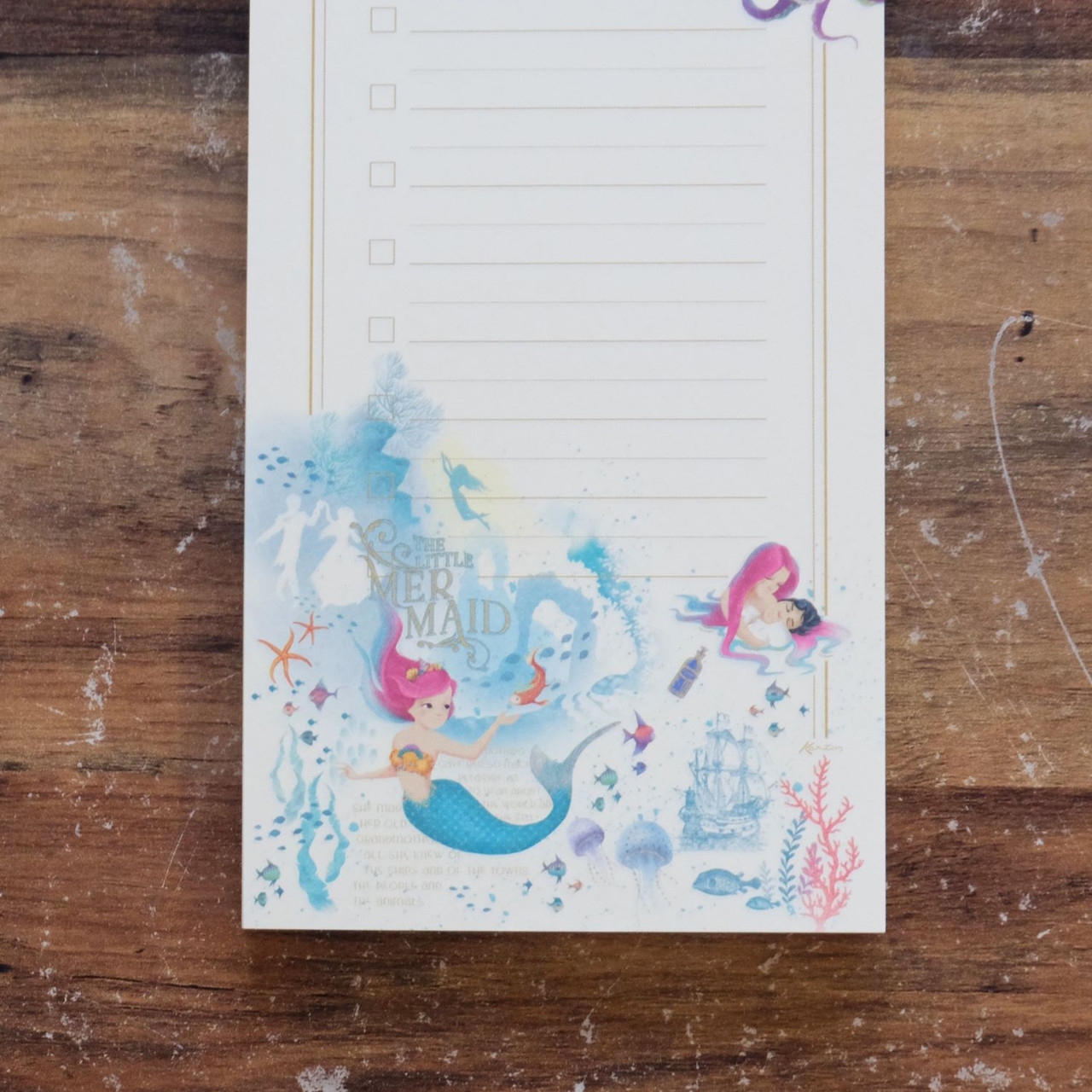 KARTOS The Little Mermaid To-do List Notepad