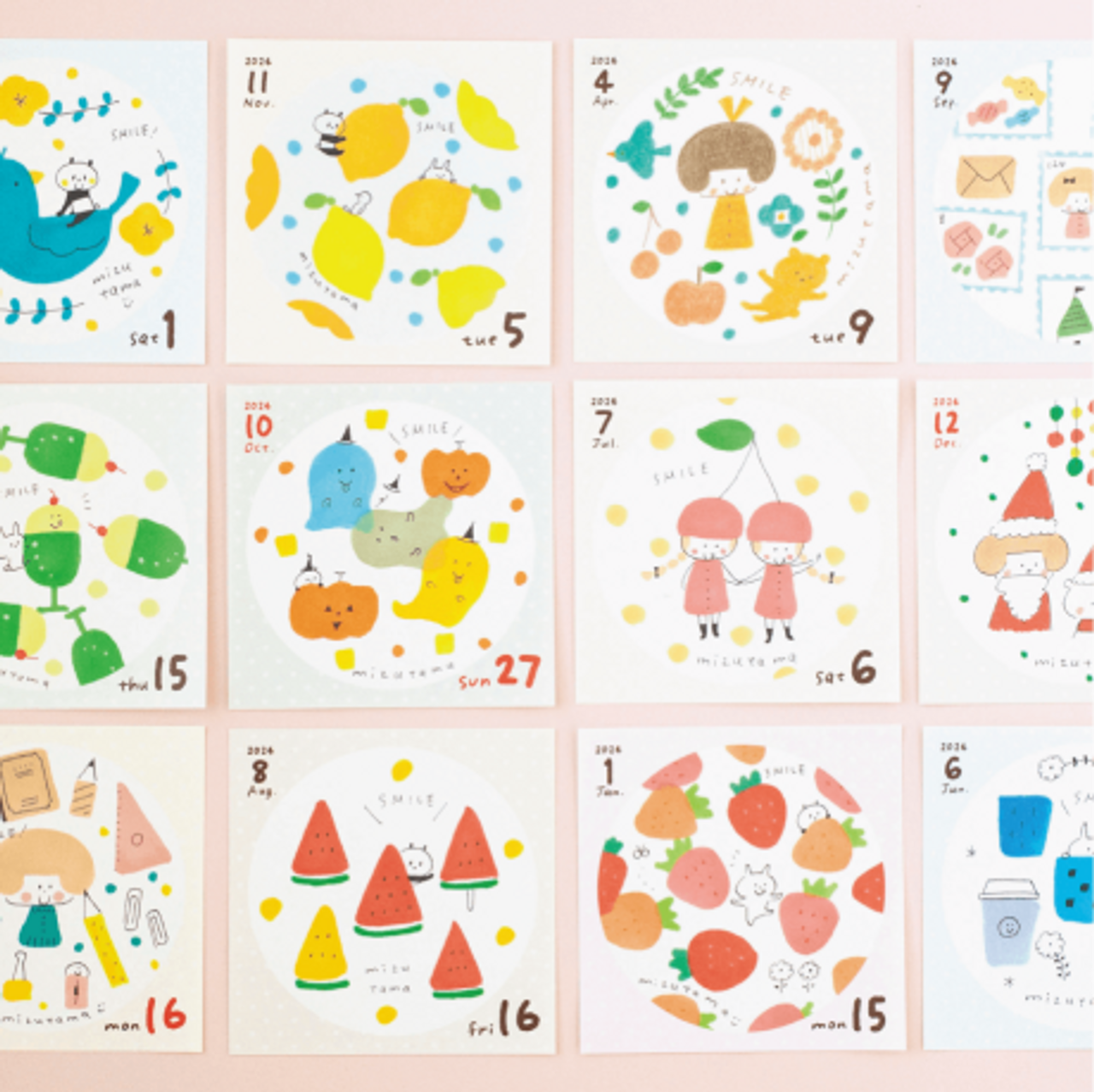 mizutama Daily Calendar 2024