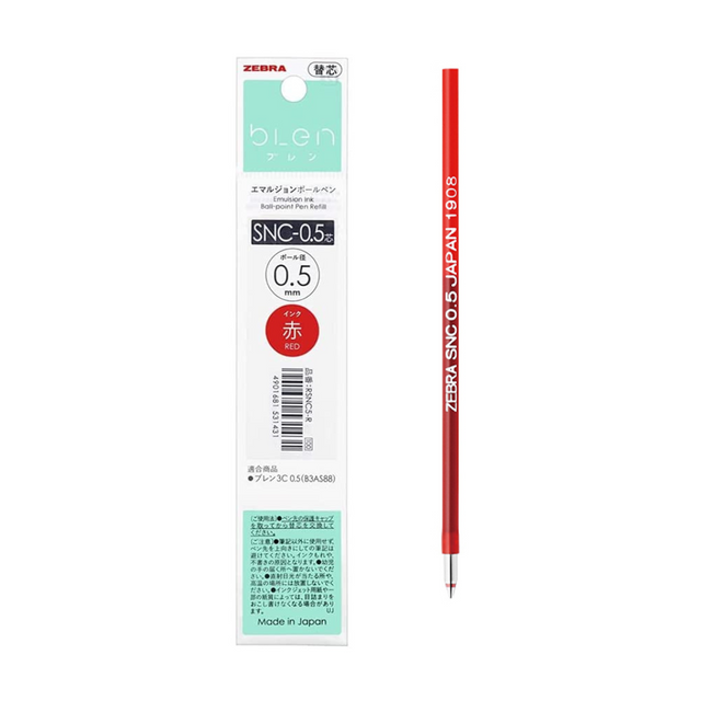 Zebra Blen Snc 05 Ink Refill Blackredblue