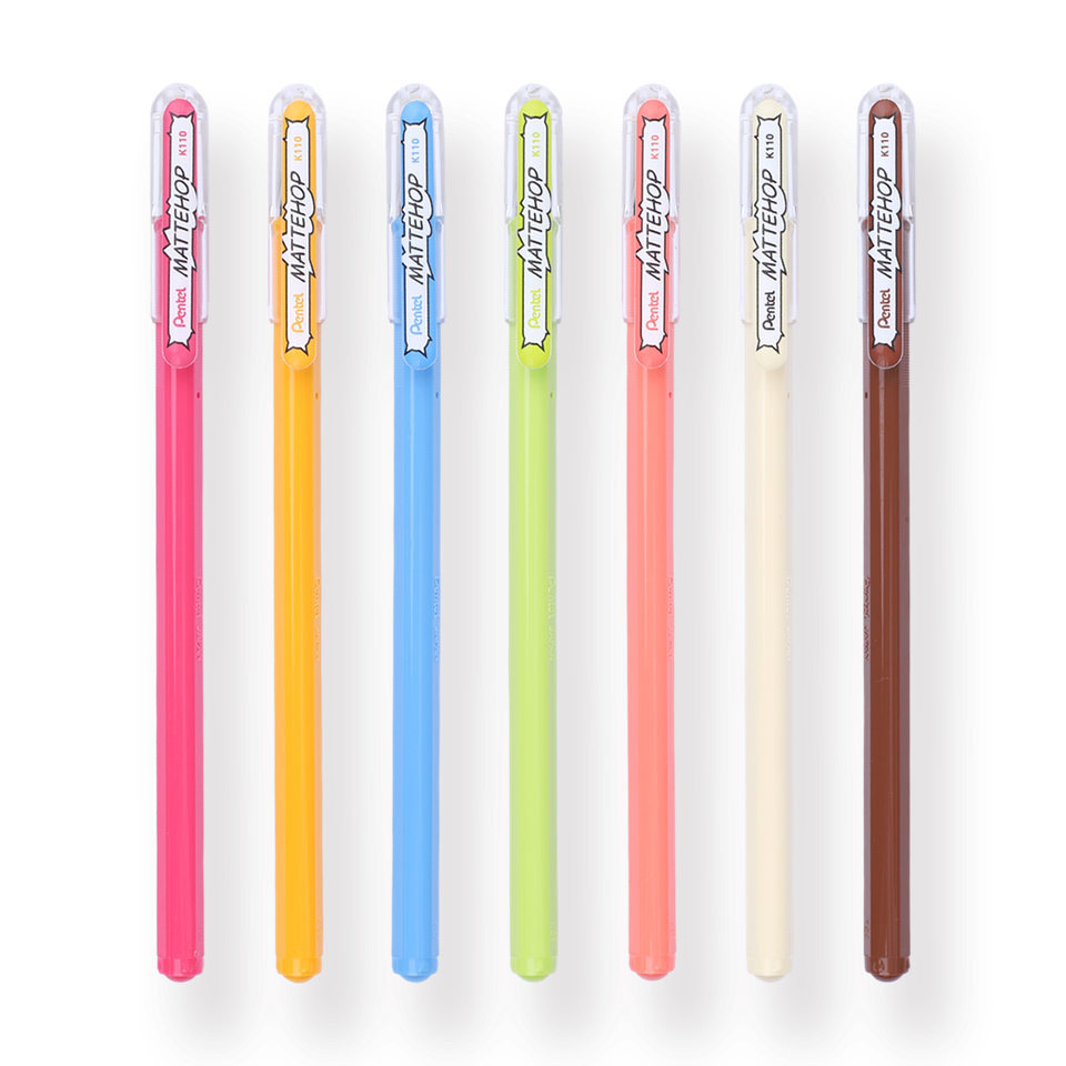 Pentel Matte Hop Gel Pen 1.0 - Sweet Set (7 Colours)