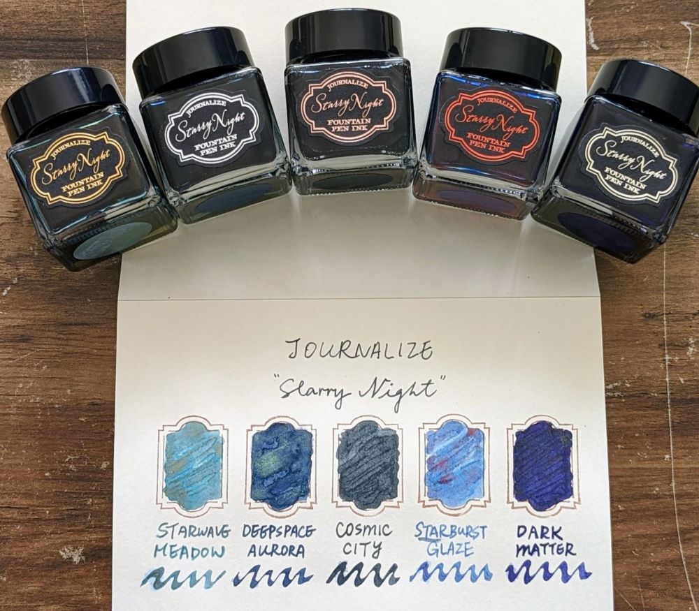 Journalize Starry Night Fountain Pen Shimmering Ink 30ml - Starburst Glaze