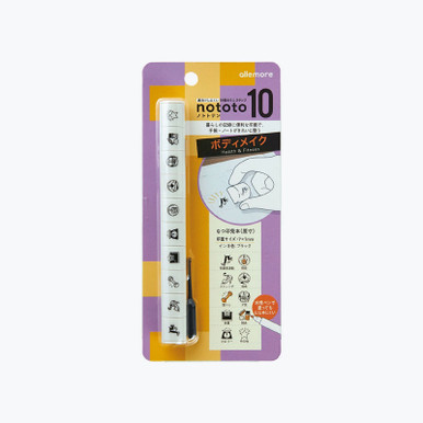 Shachihata Nototo 10 Mini Stamp Set - Health