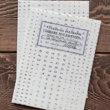 Lin Chia Ning Print-On Sticker Set - Letters & Numbers (10 sheets)