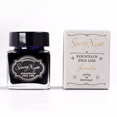 Journalize Starry Night Fountain Pen Shimmering Ink 30ml - Dark Matter