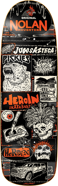 Heroin - Nolan's Original Deck-9.6x32.25 - Skateboard Deck - Ground and Sea