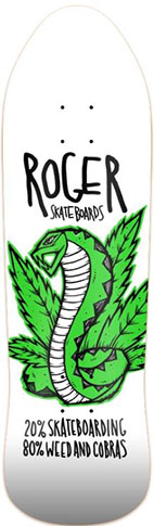 Roger Team Weed And Cobras Shaped Deck 9.25 - Skateboard Deck - Ground ...