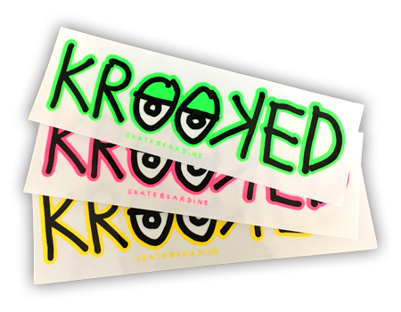 Krooked Krooked Eyes Md Sticker - Ground and Sea