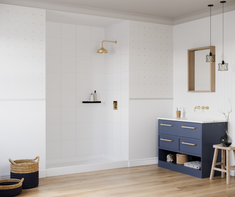 Swanstone CRTRMKPVC.010 96 in. Corner Trim Kit with PVC Top in White