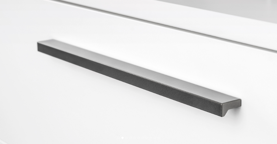 Viefe 0077192LM23 Angle - cc192L300mm Metal Grey Door Handle