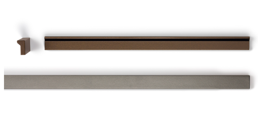 Viefe 0077640LM41 Angle - cc640L900mm Metal Brown Door Handle