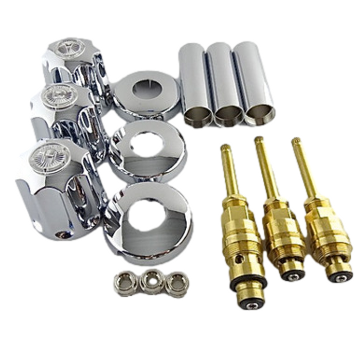 Gerber G0087215 87-215 Tub & Shower Rebuild Kit 3-Old Style Hdls Sldg ...