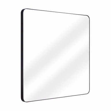 Fine Fixtures MRR2424BL Rectangular 24" X 24" Mirror with Round Corners ...
