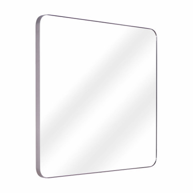 Fine Fixtures MRR2424SN Rectangular 24" X 24" Mirror with Round Corners ...