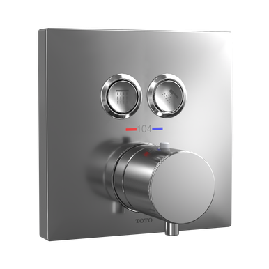 TOTO Square Thermostatic Mixing Valve with 2-Function Shower Trim ...