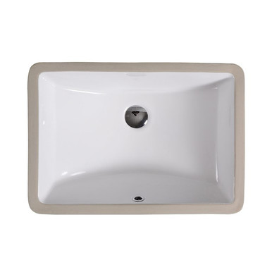 Oakland 18" X 12" Rectangular Undermount Ceramic Bathroom Sink with ...