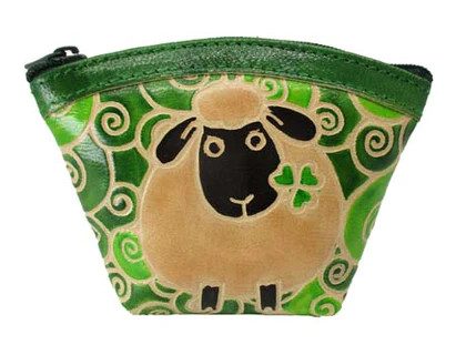 Leather Irish Sheep Coin Purse