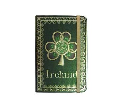 Shamrock Spiral Foil Notebook 14cm | Irish Wholesale Gifts