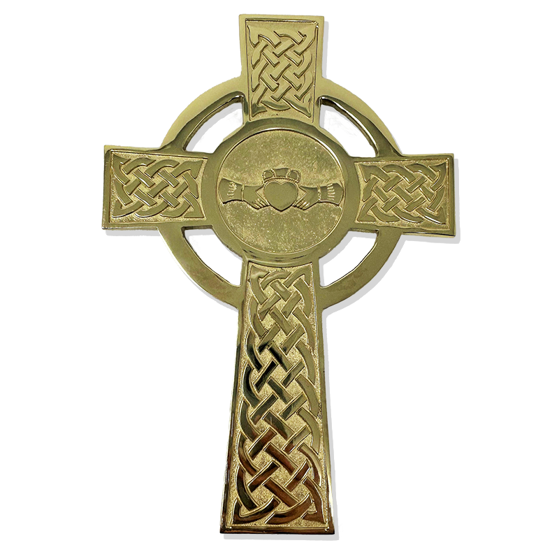 Exclusively Irish Claddagh cross - Trinity knot and claddagh center