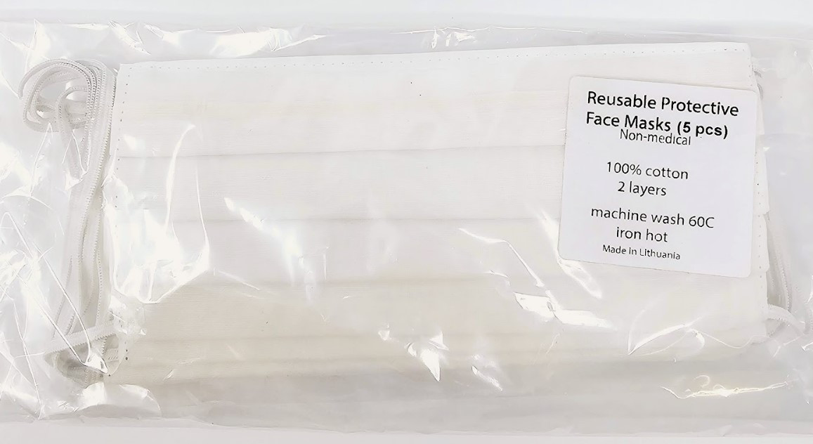 Set of 5 Reusable Protective Face Masks