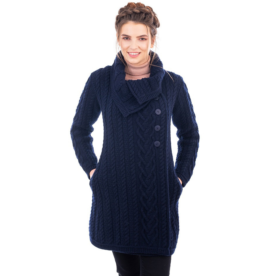 Classic Aran Cable Coat | Dublin Gift Co