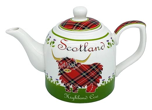 Highland Cow Tea Set - 2 Mugs, Teapot & Breakfast Tea