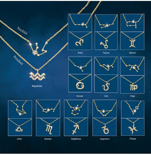 Gold Plated Gemini Symbol Pendant