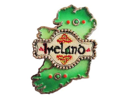 Map of Ireland Embroidered Magnet