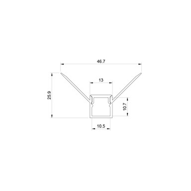 Plaster-In Inner Corner LED Aluminium Channel | ULTRA LEDs