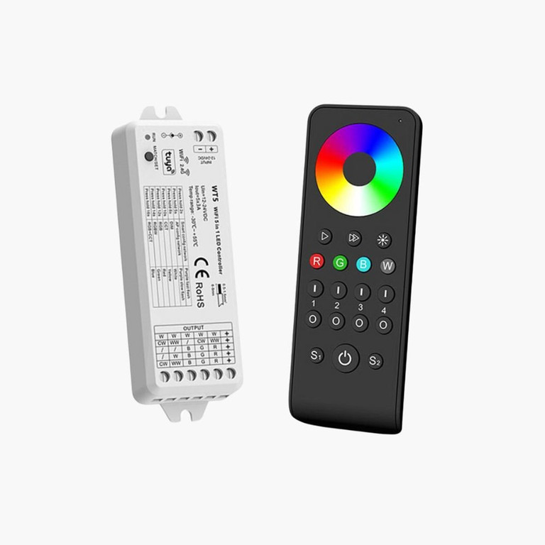 RGB/RGBW Handheld Remote & 5-in-1 Receiver Bundle | UltraLEDs