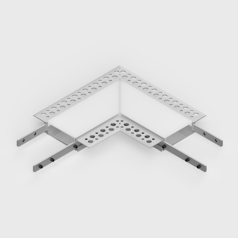 L Corner Connector & Semi Clear Diffuser 98x18 | UltraLEDs