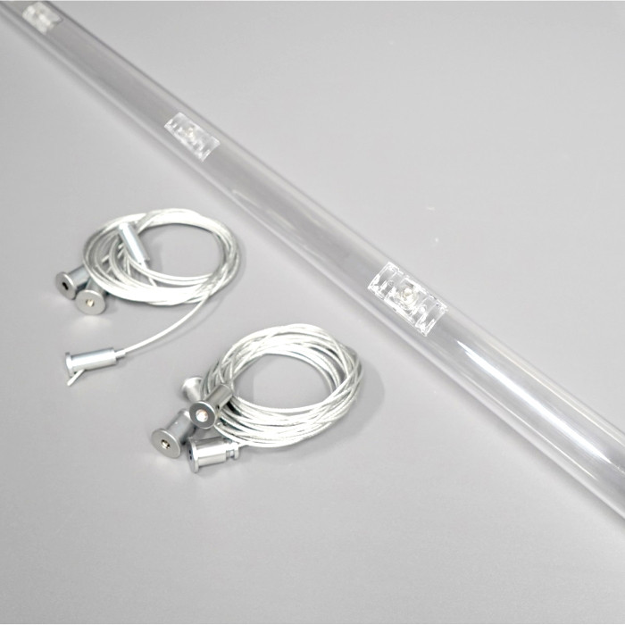 Horizontal Suspension PC Kit for 25mm 360 Bend LED Neon Flex, 2 Metre ...