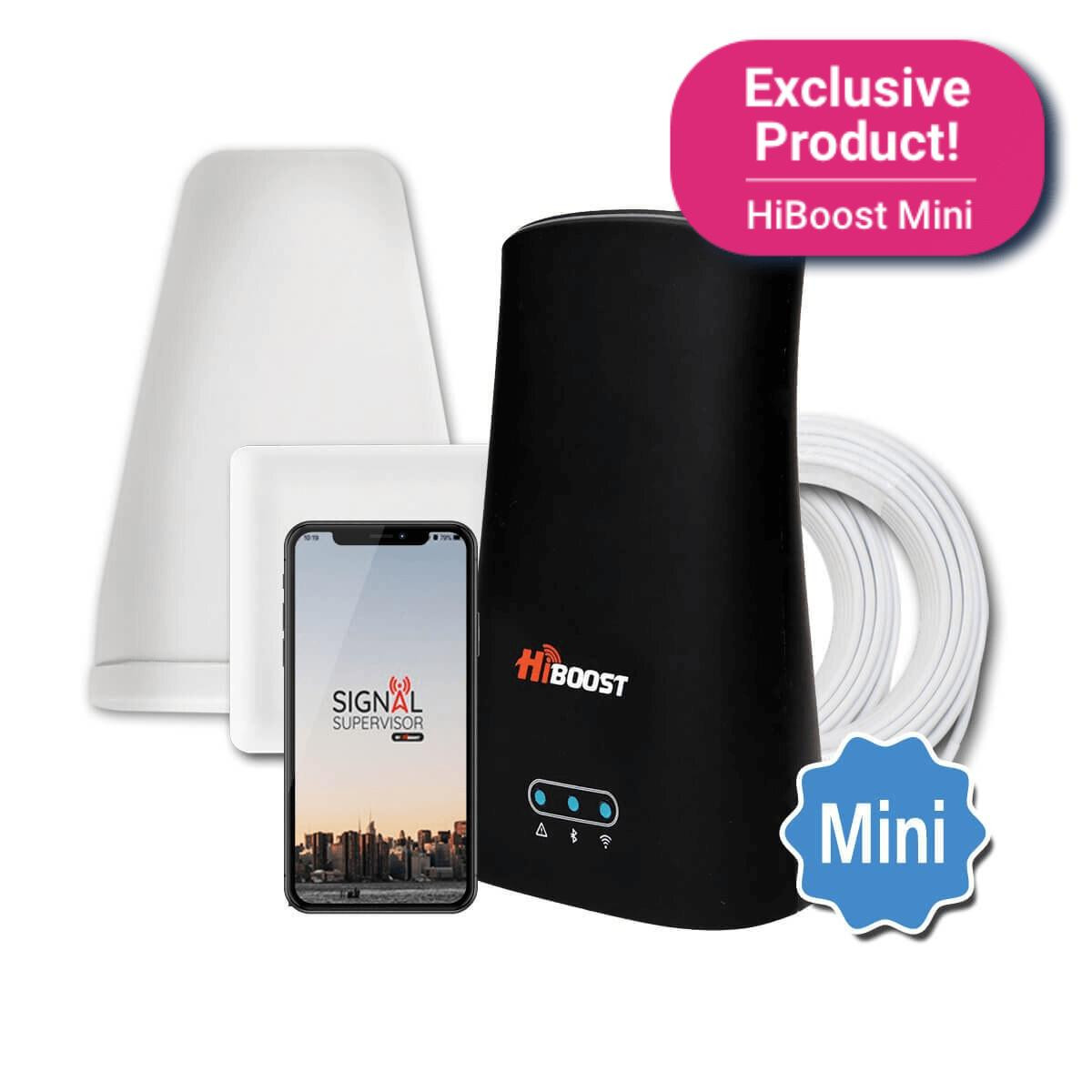 HiBoost Mini Cell Phone Signal Booster Kit ++ Up To 2K Sq Ft.