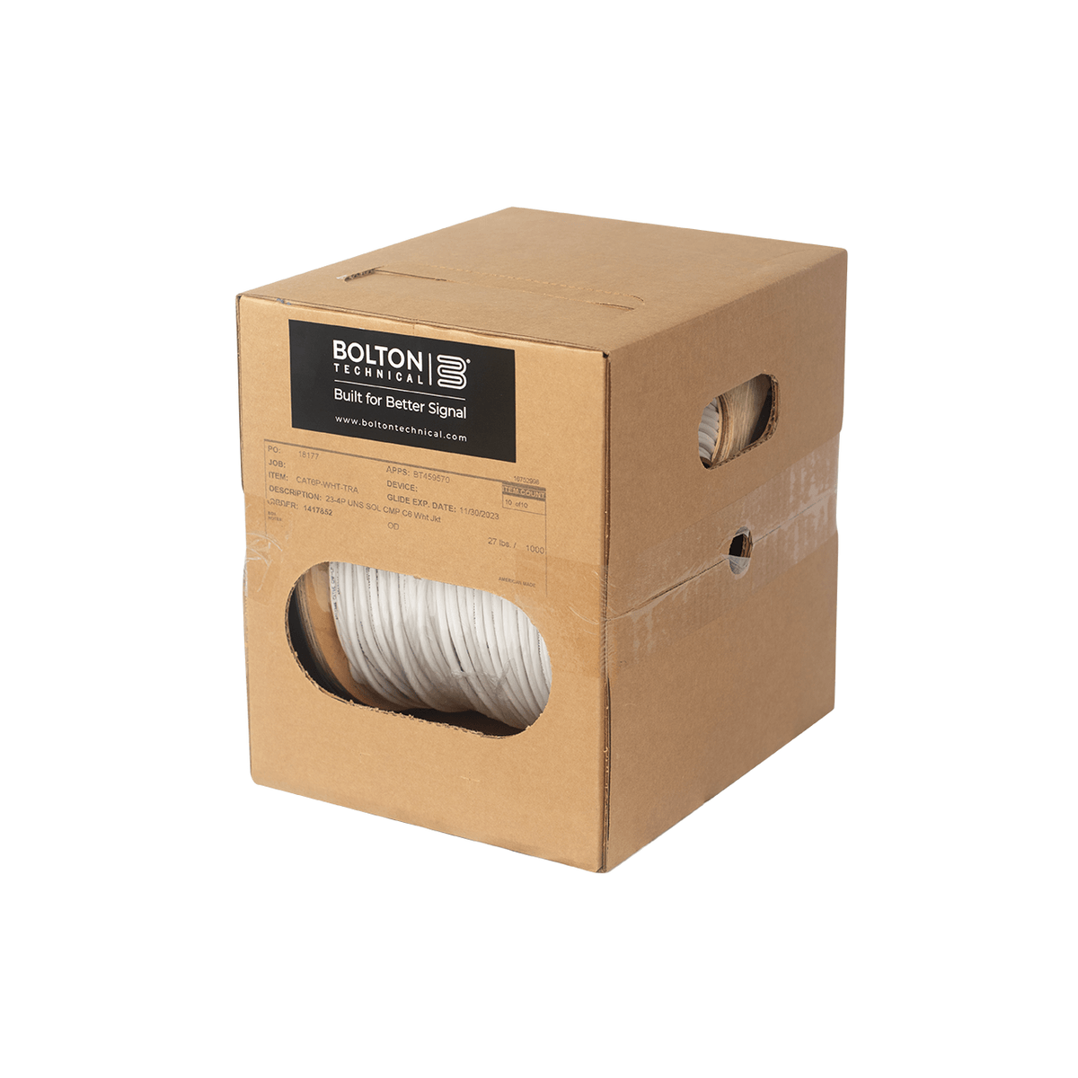 Bolton Technical Plenum CAT6 Ethernet Cable 1000 ft Spool