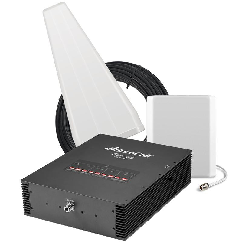 SureCall Force5 2.0 Signal Booster Kit with 1 Inside & 1 Outside Antenna