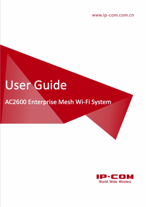 IP-COM EW12 AC2600 Tri-band Cable-Free WiFi System